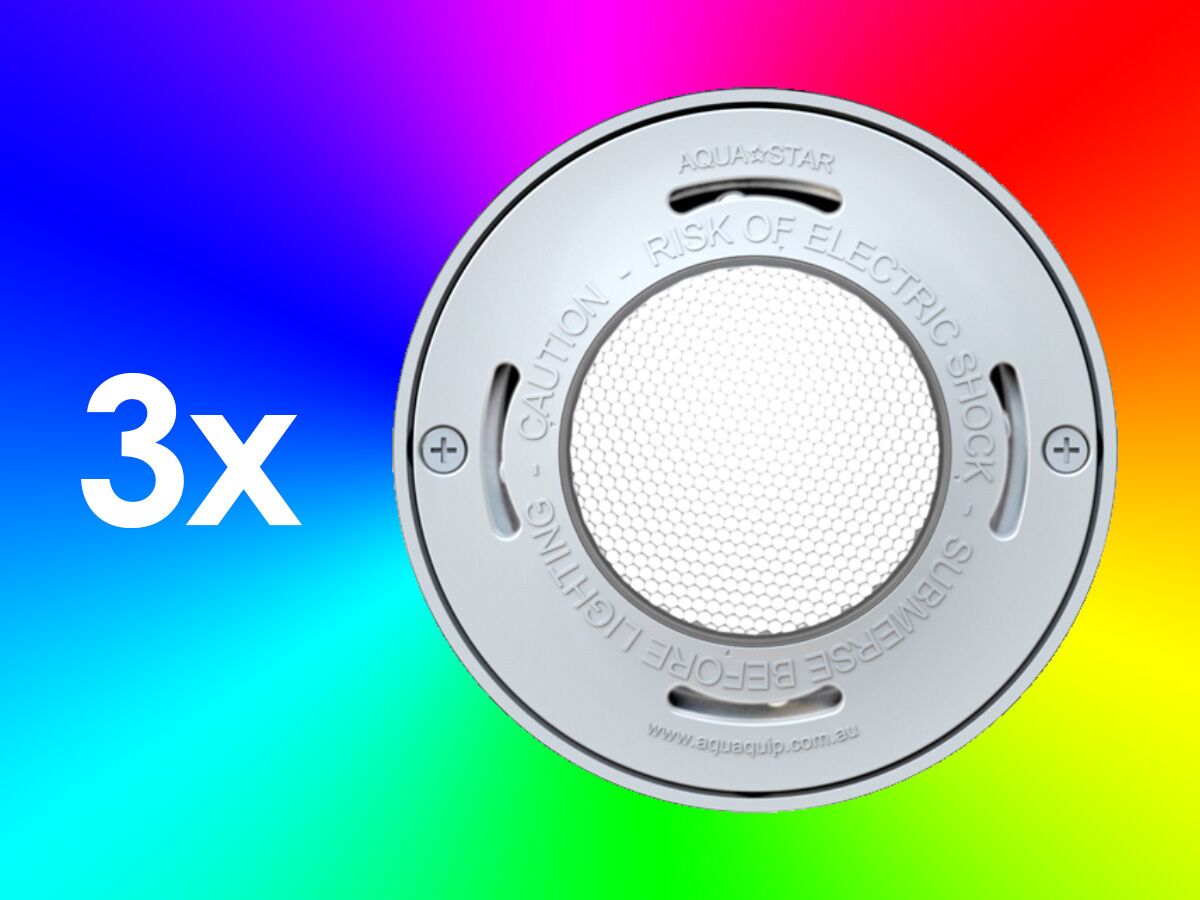 Aquaquip EVO2 Concrete Light 3 Pack Multi-Colour from Reece
