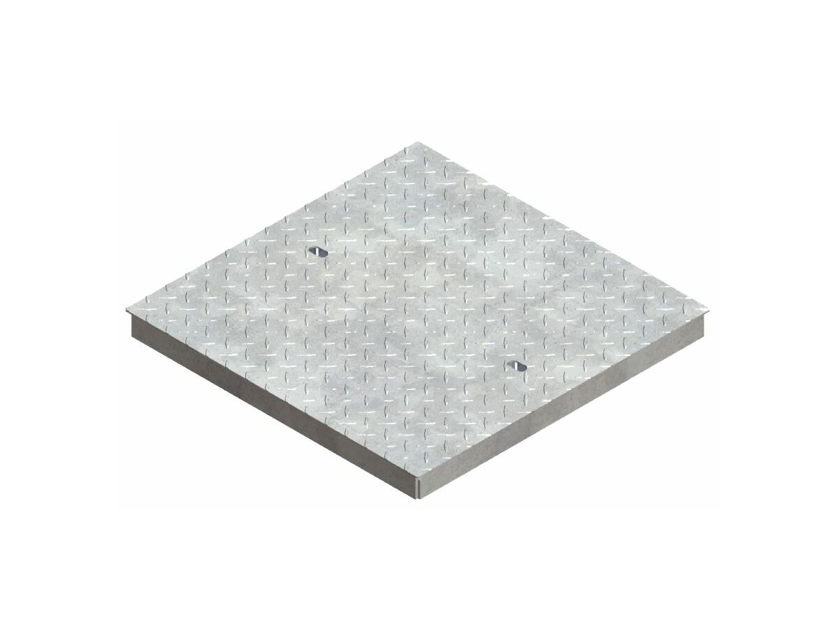 Aco Galvanized Checker Plate Lid Suits P66 from Reece