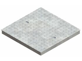 Aco Galvanized Checker Plate Lid Suits P66 from Reece