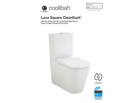 Caroma Luna Square Cleanflush Wall Faced Close Coupled Back Entry ...