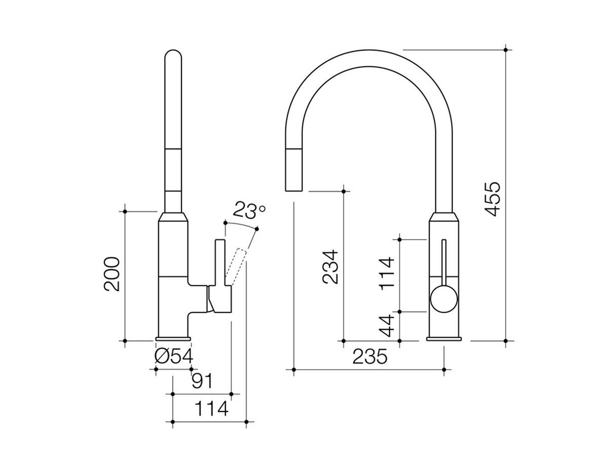 Dorf Vixen Retractable Sink Mixer Tap Chrome (4 Star) from Reece