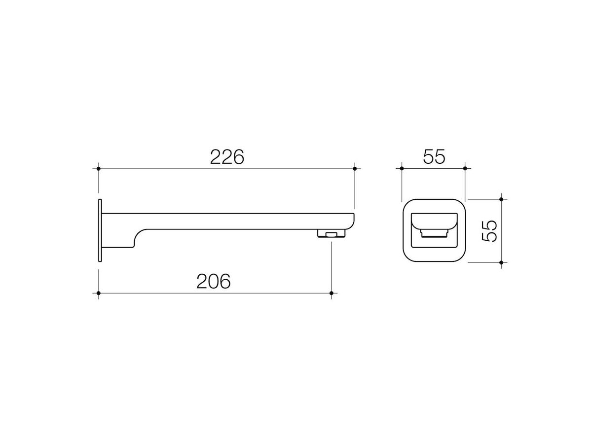 Caroma Luna Wall Basin/Bath Outlet Chrome (6 Star) from Reece
