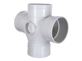 DWV Junction 100mm x 90 Degree Female & Female Double Plain from Reece