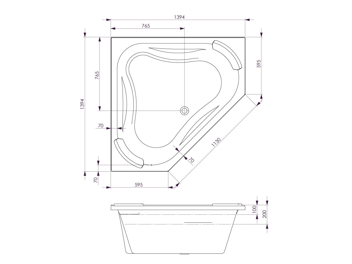 Corner Spa Bath Dimensions at Laverne Haskins blog