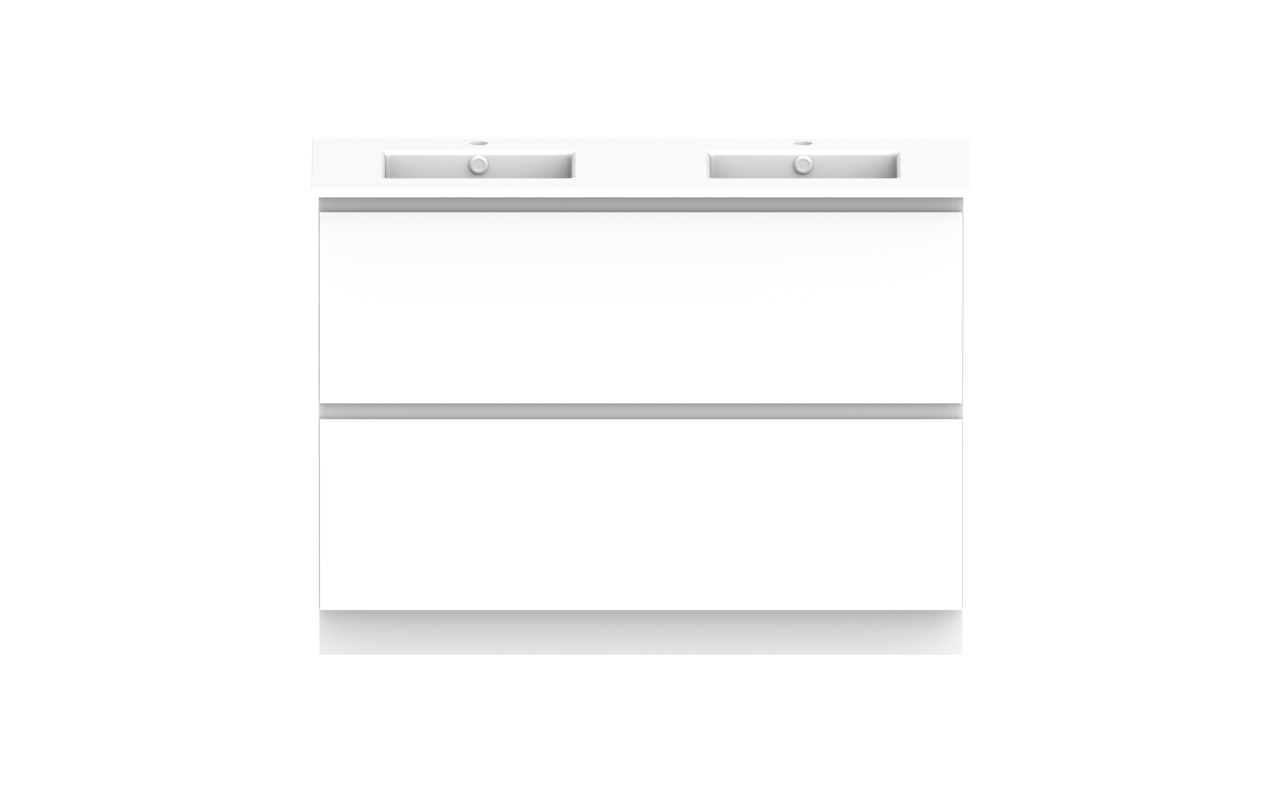 Posh Domaine All-Drawer Twin 1200mm Floor Mounted Vanity Unit Double ...