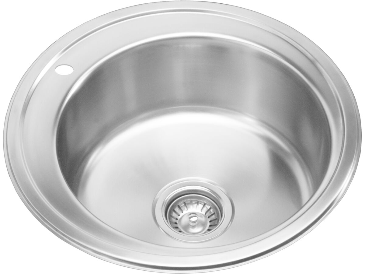 Mizu Round Sink 500mm 1 Taphole Stainless Steel from Reece