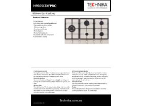 Technika H950SLTXPRO Stainless Steel 5 Burner Cooktop with Wok Adaptor ...