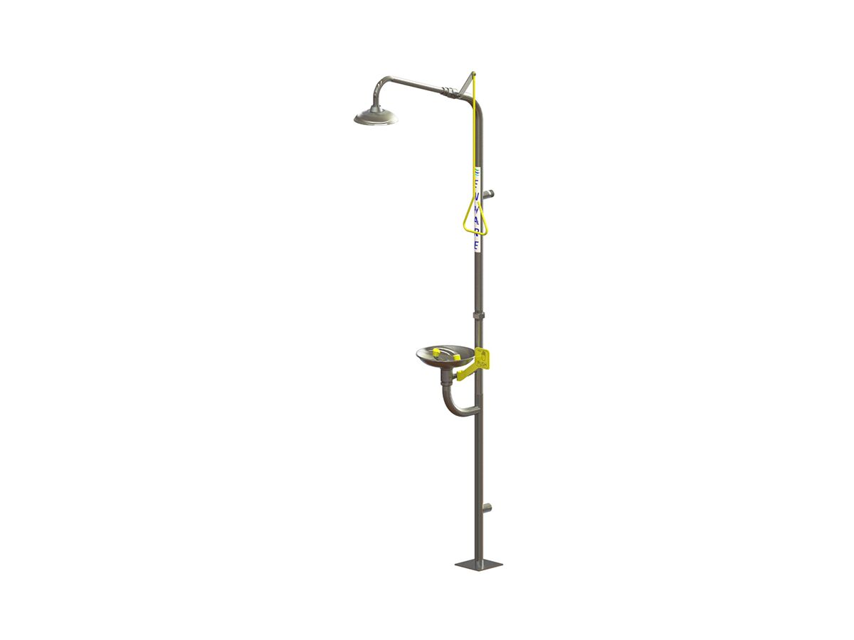 Enware ECE060 Combination Deluge Shower & Eye Wash Hand Operated ...