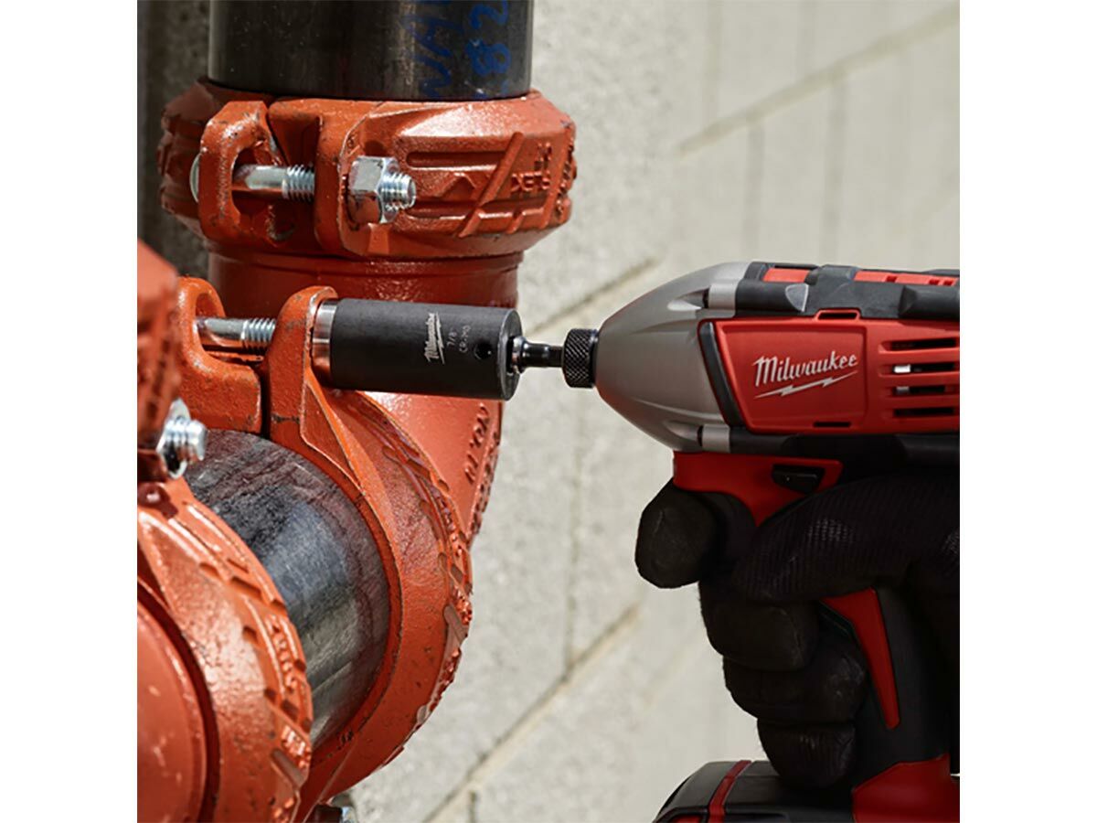 Milwaukee Shockwave Adaptor 1/4" Hex - 3/8" Socket from Reece