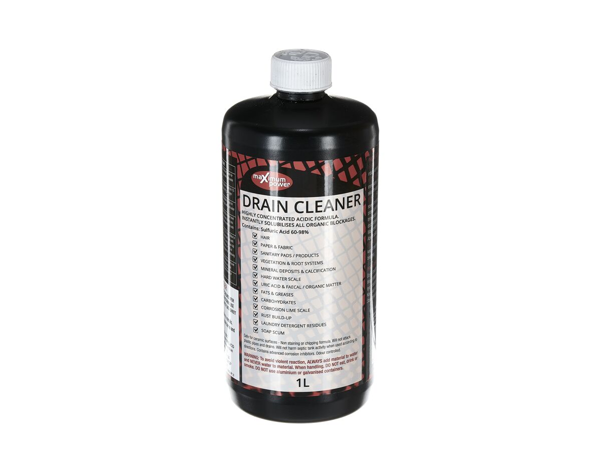 Maximum Power Liquid Drain Cleaner 1ltr from Reece