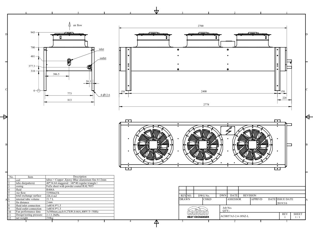 Cabero Remote Condenser ACH057A3-2.4-18NZ-L from Reece