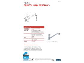 Posh Bristol Sink Mixer Tap Chrome (4 Star) from Reece