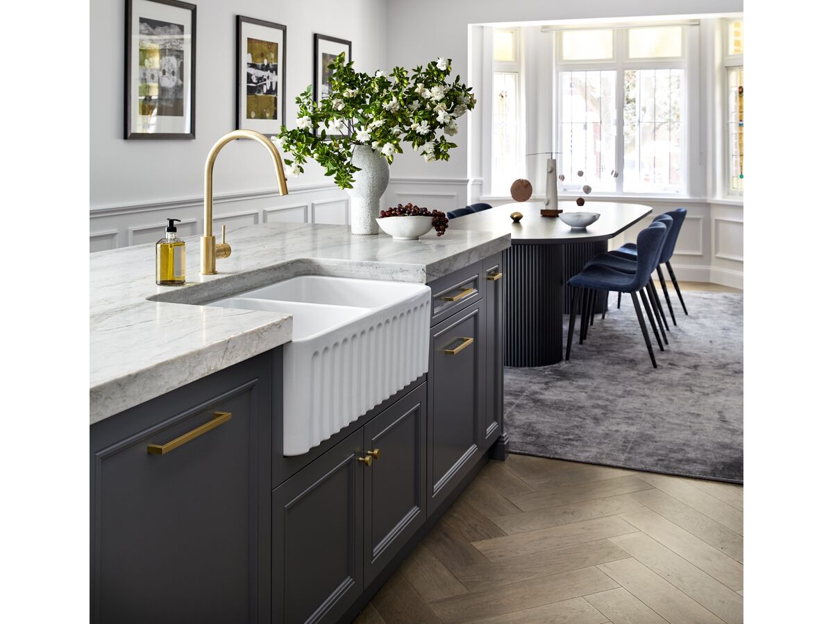 Turner Hastings Novi Double Bowl Fine Fireclay Butler Sink - Double ...