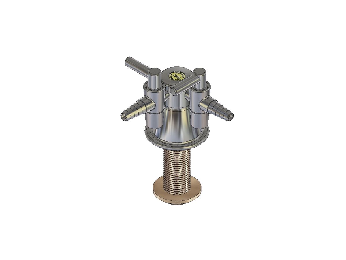Enware Lab Type 40 2-Way Gas Turret Right Angle from Reece