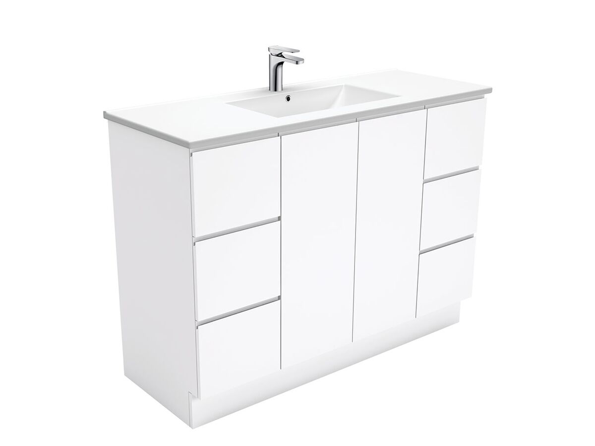 Fienza Dolce Vita Ceramic Fingerpull Vanity with Kickboard 1200 from Reece