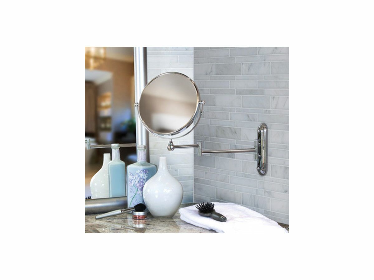 Valet Wall Mount Double Sided Chrome Mirror - 20cm with 5x ...