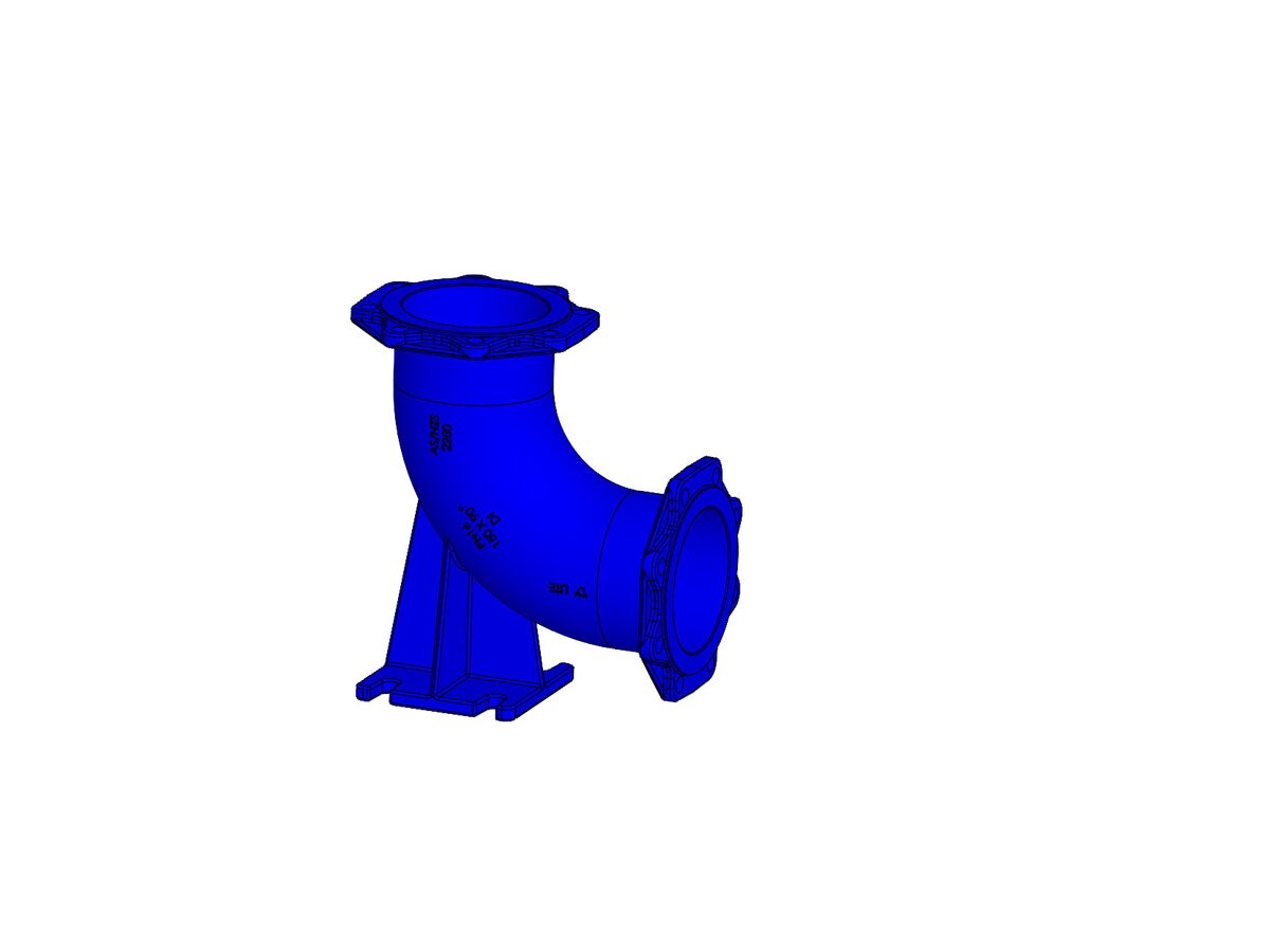 Dimax Duckfoot Bend Flange - Flange PN16 150mm x 90 Degree from Reece