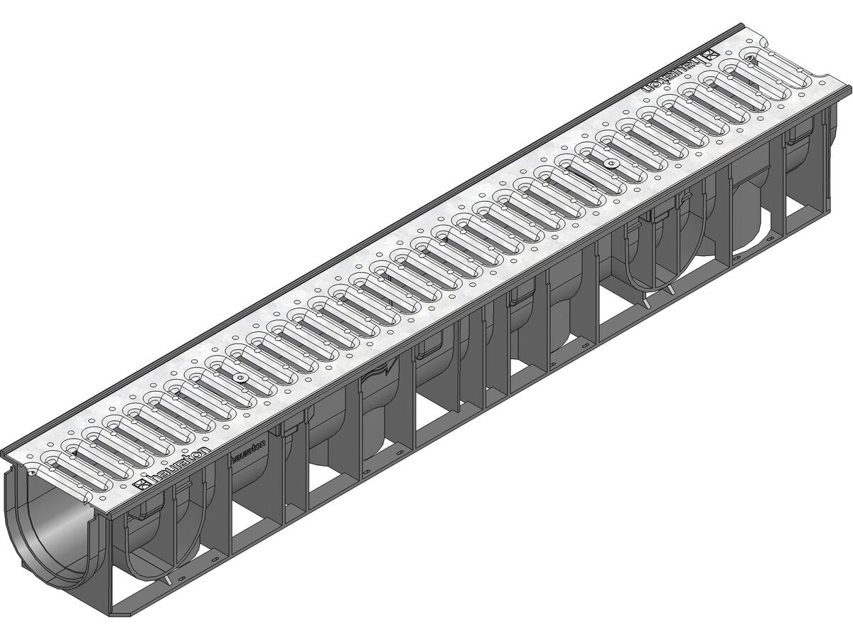 Graf Hauraton 100mm PP Channel with Galvanised 1mtr from Reece