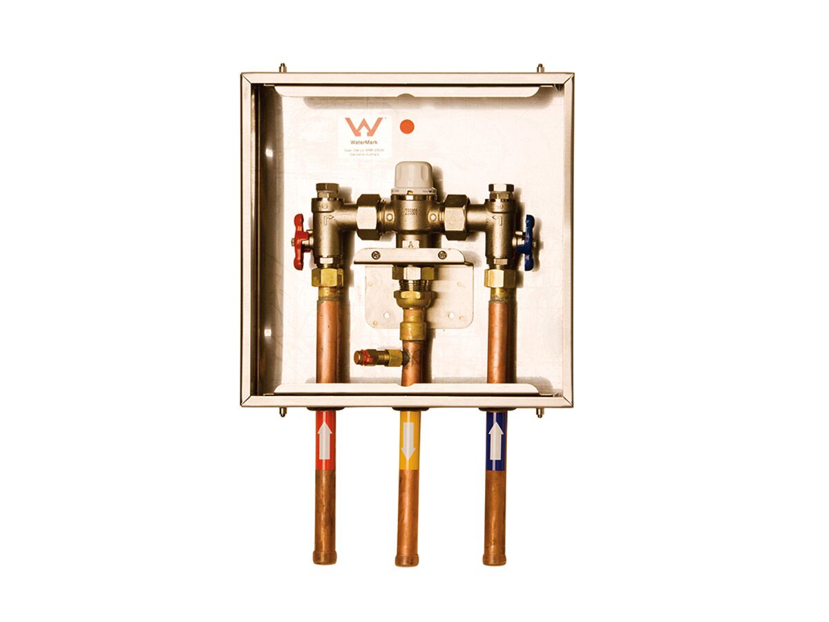 Aquablend 1000 Lock Stainless Steel Recessed Cabinet from Reece