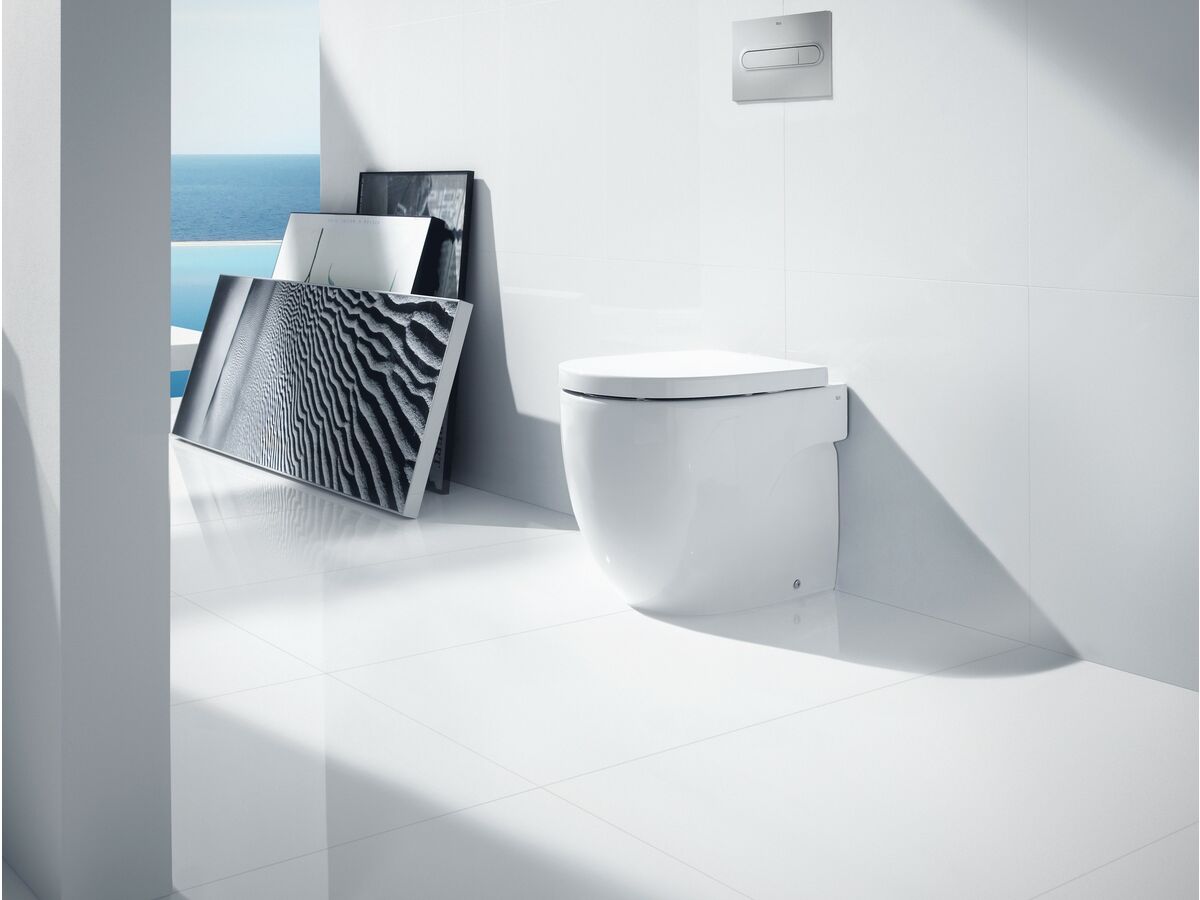 Roca Meridian Rimless Back to Wall Pan Soft Close Quick Release Seat ...