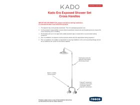 Kado Era Exposed Shower Set Cross Handles Chrome (3 Star) from Reece