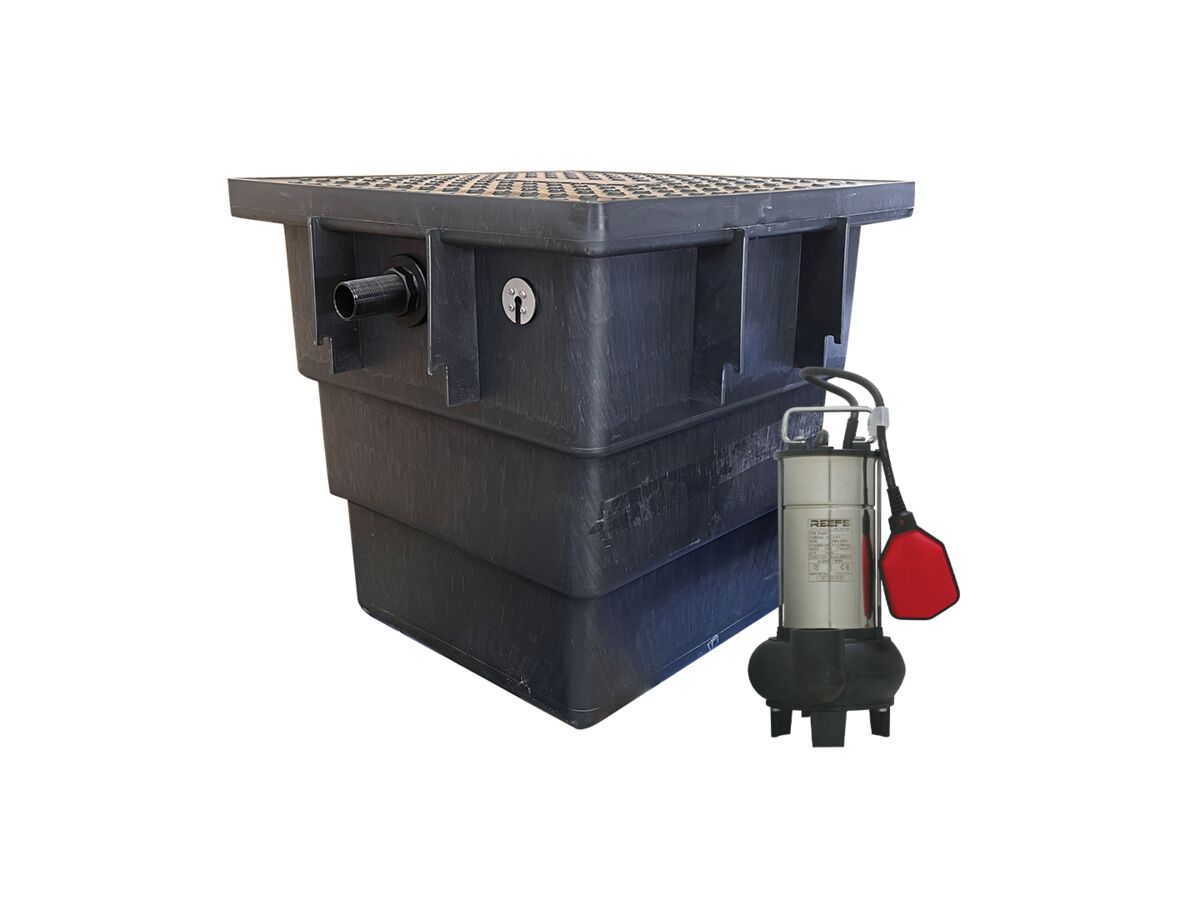 QubeX Mini 6 QGWP260-600 Greywater Pump & Pit System with Class A Cover ...