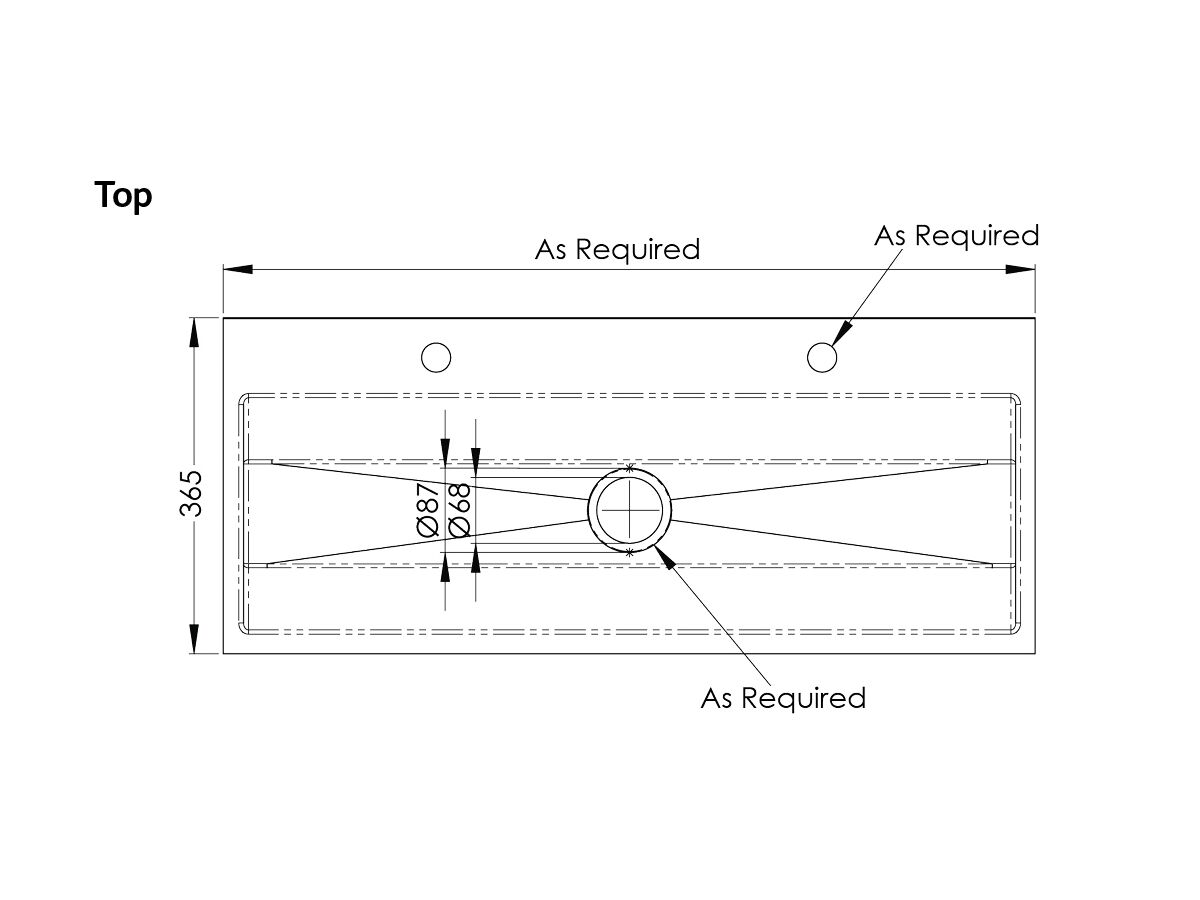3Monkeez PT-7 Wallsend Pattern Trough 1500mm Long from Reece