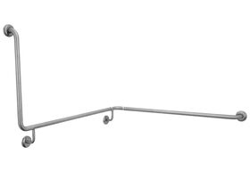 90 Degree 2 Wall Grab Rail 1075 x 1050 x 600mm Right Hand from Reece