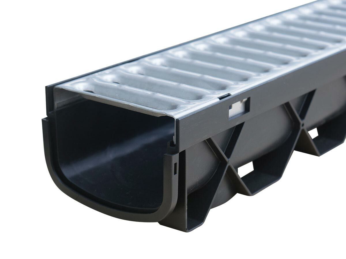 Reln Storm Mate Channel 1mtr with Stainless Steel Grate from Reece