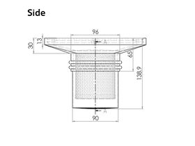 Square Bucket Trap 200mm suits 100mm from Reece