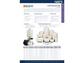 Reefe PT40H Pressure Tank HZNTL 35L 10bar from Reece