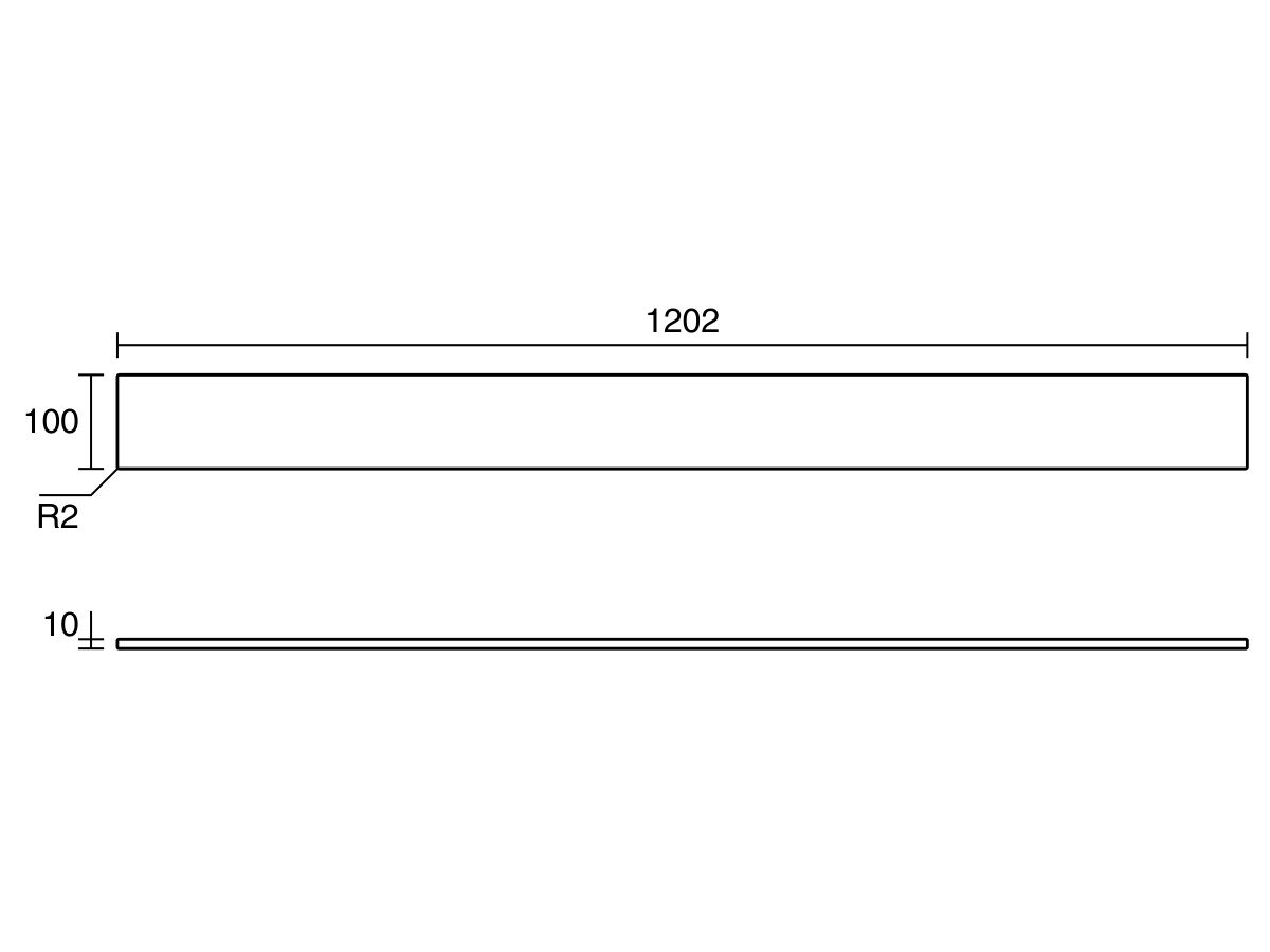 Kado Lux Frameless Enclosure Header (Channel) 1200mm from Reece