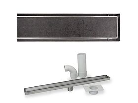 Tile Insert Stainless Steel Shower Channel Kit 800mm from Reece