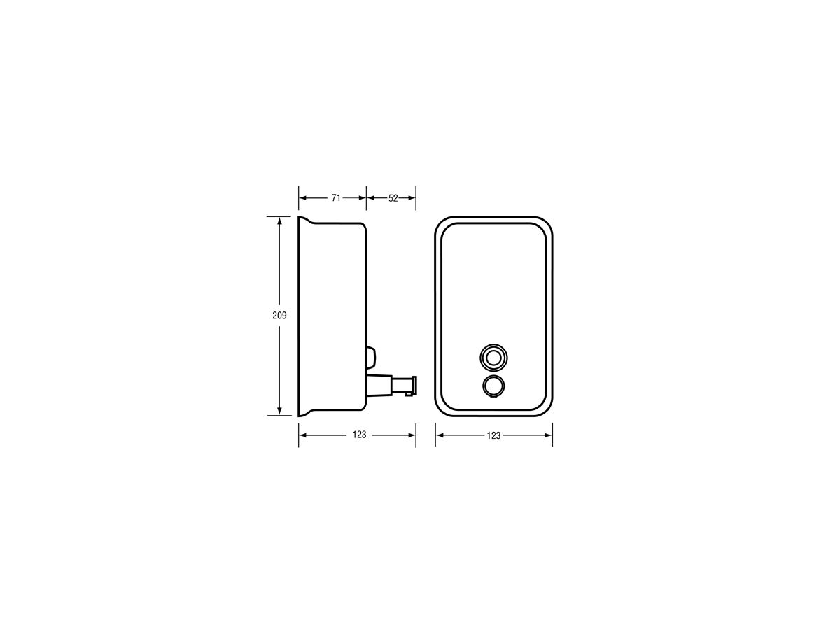 Soap Disp Vertical 1.2L Liquid with Lining Stainless Steel from Reece