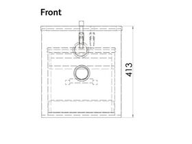 Plaster Arrestor Stainless Steel 304 365mm L x 365mm W x 435mm H 50mm ...