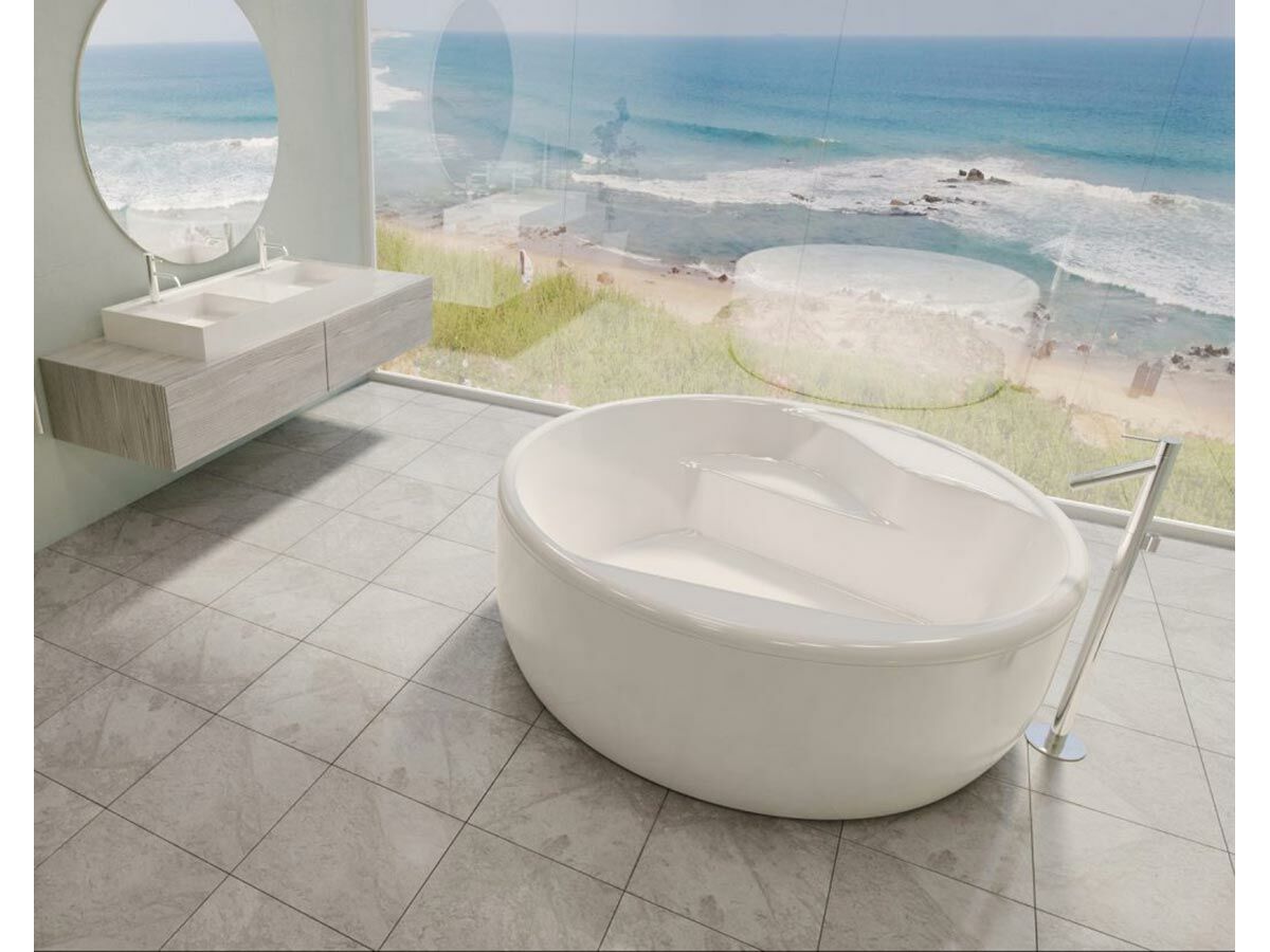 Orion 1570mm Freestanding Bath White from Reece