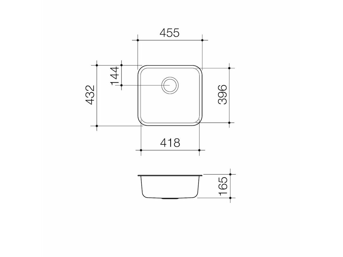 Caroma Luna Single Bowl Undermount/Overmount Basin from Reece