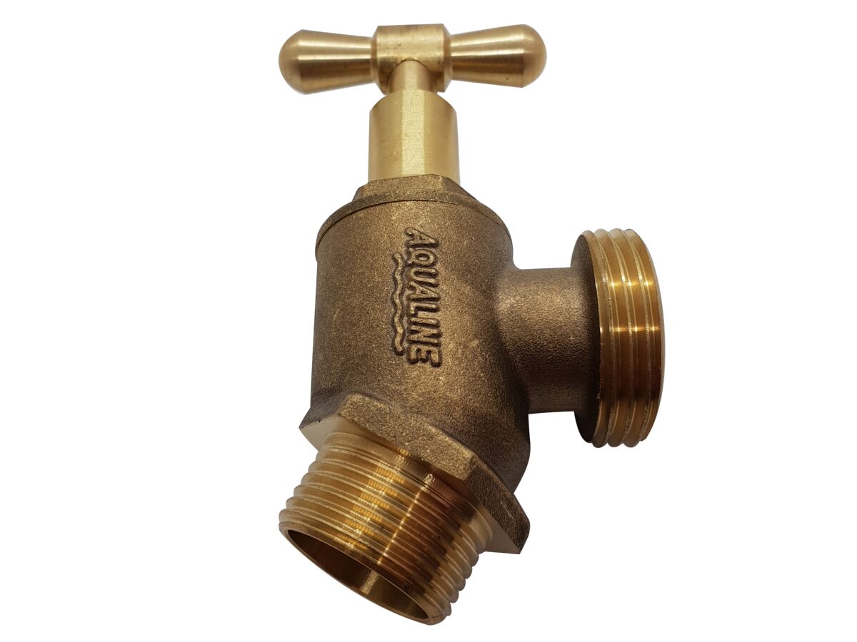 Angled Hose Tap Male Brass 20mm from Reece