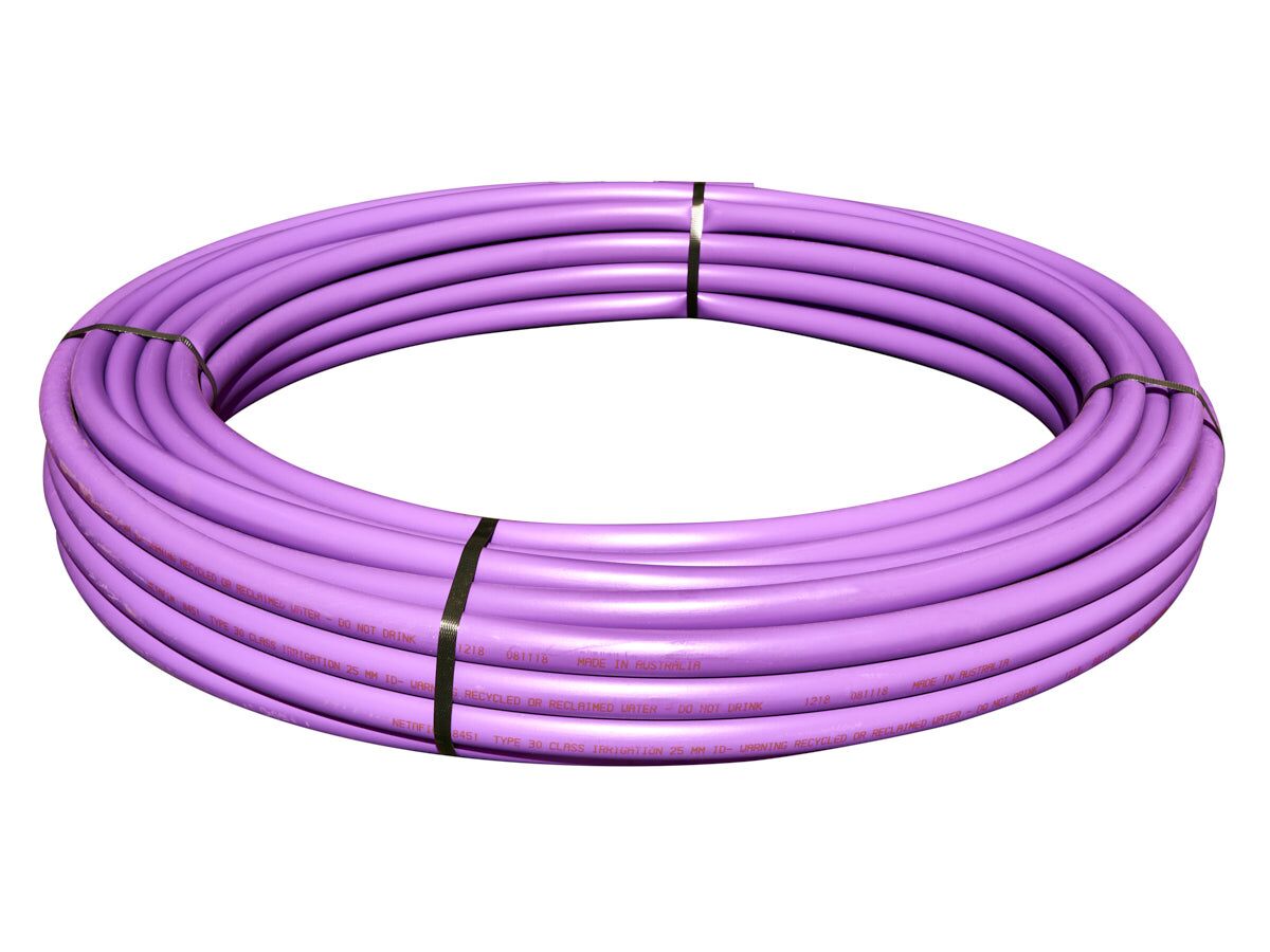 Low Density Poly 25mm x 200M Lilac Solid from Reece