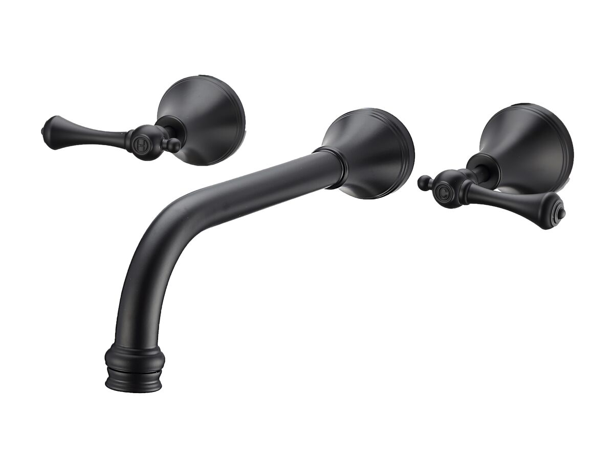 Kado Era Wall Basin Set 250mm Lever Handle Matte Black (5 Star) from Reece