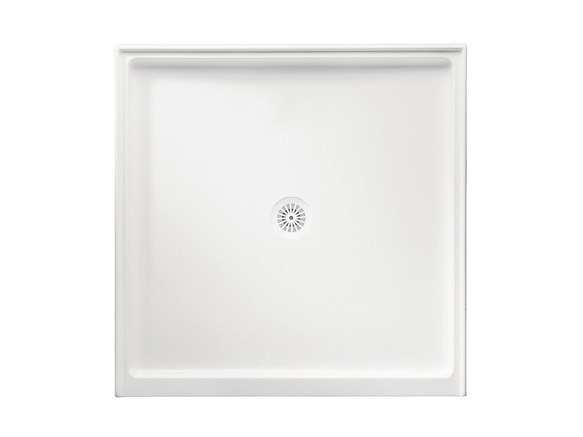 Marbletrend Flinders Polymarble Shower Base 900mm x 900mm Centre Outlet ...