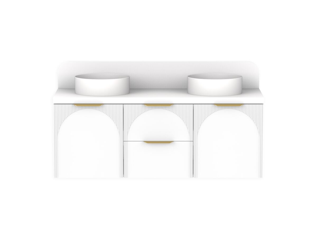 ADP Archie by Alisa & Lysandra Door/Drawer Wall Hung Vanity Unit Double ...