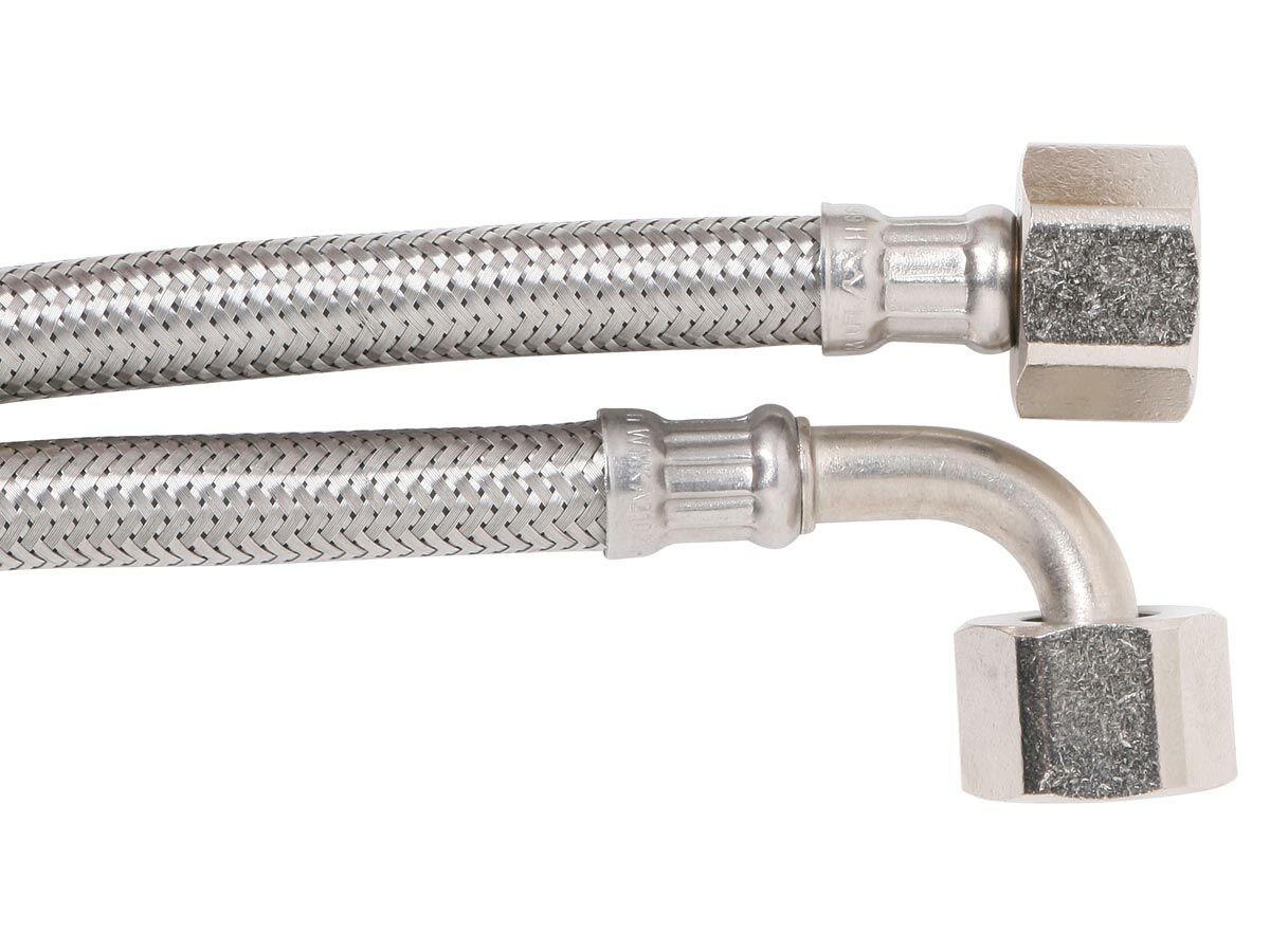 Flexible Water Hose EPDM (Female x Elbow) 8ID 15mm x 300mm from Reece