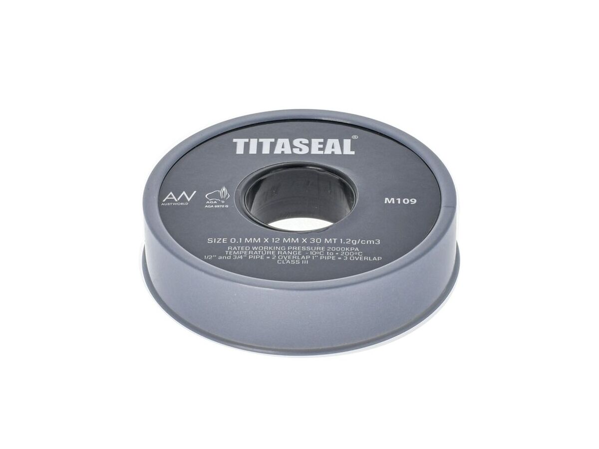 Teflon Grey Tape Roll 12mm x 30Mtr from Reece