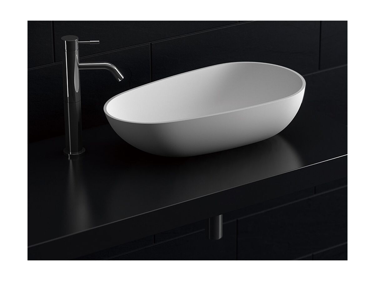Viva Stone Egg Basin 605 x 320 from Reece