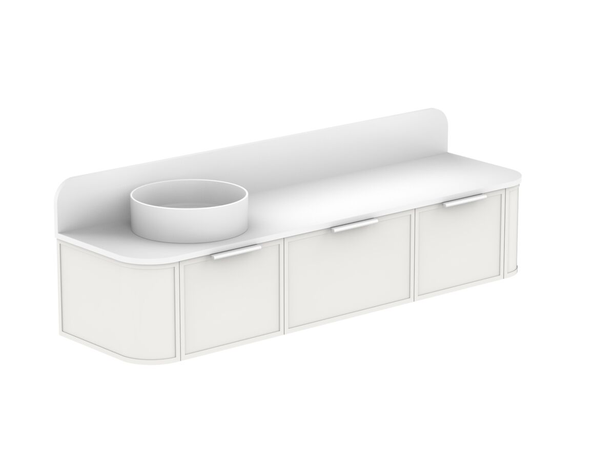 ADP Flo by Alisa & Lysandra All Drawer Wall Hung Vanity Unit Left Bowl ...