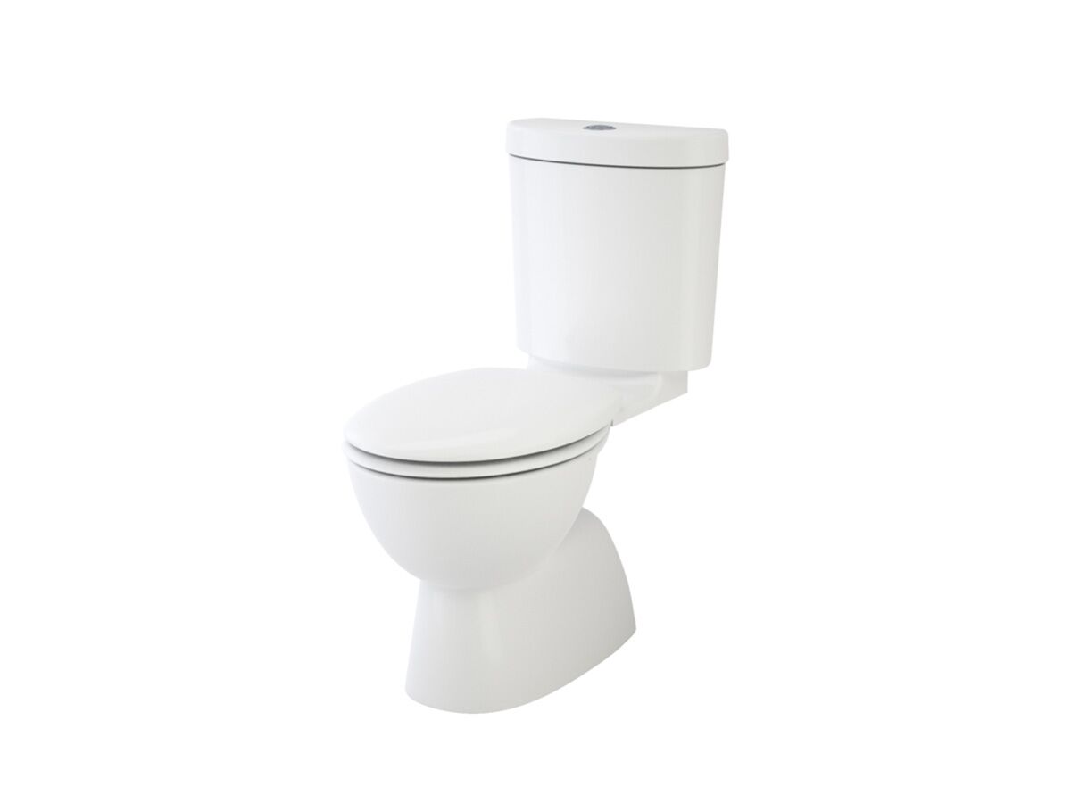 Caroma Trident Profile 4 Toilet Suite Soft Close Seat S Trap White (4 ...