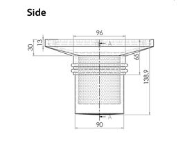 200mm Square Bucket Trap Push-In Stainless 100mm Outlet from Reece