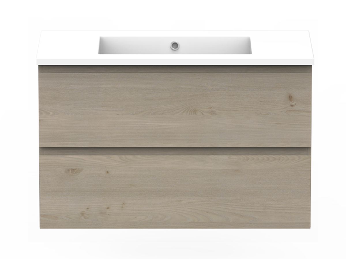 Posh Domaine All Drawer Twin 900mm Wall Hung Vanity Centre Basin Cast ...