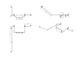 Britex Adjustable Stainless Steel Back Rest with Combination Right Hand ...
